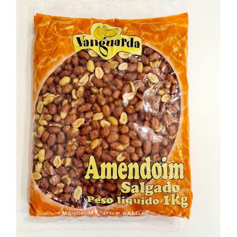 AMENDOIM VANGUARDA TORRADO C/SAL 1KG *CP02 - Ferros Doces