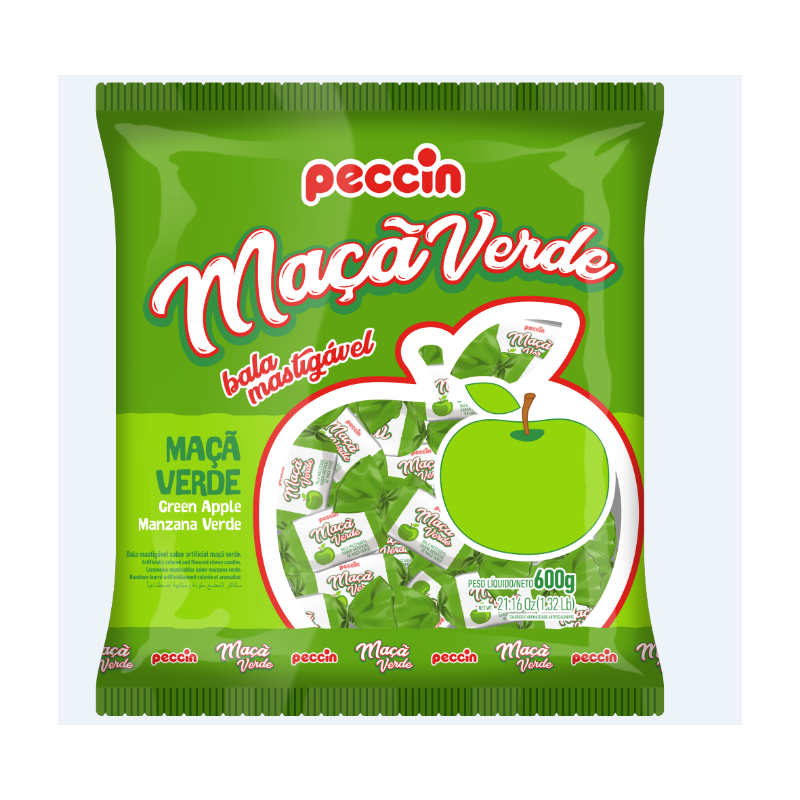 BALA PECCIN MACA VERDE 600GR *CP01 - Ferros Doces