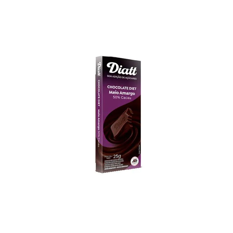 CHOCOLATE DIATT 25GR MEIO AMARGO *CP03 - Ferros Doces