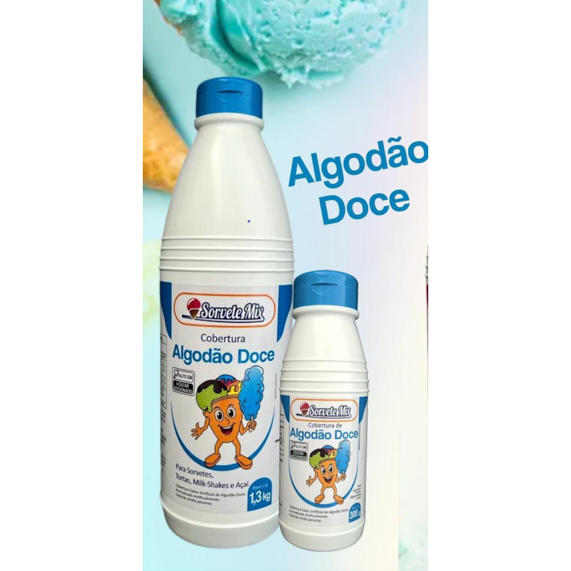 COBERT SORVETE MIX 300GR ALGODAO DOCE *CP01 - Ferros Doces
