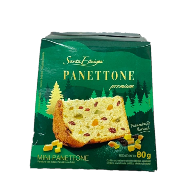 MINI PANETTONE FRUTAS 80GR - STA EDWIGES - Ferros Doces