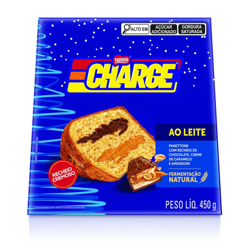 PANETTONE CHARGE AO LEITE NESTLE 450G - Ferros Doces