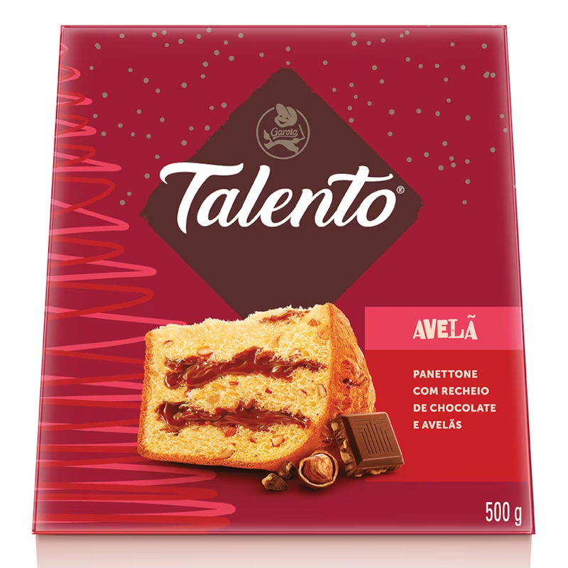 Panettone Talento Recheado Avela 500gr - Ferros Doces