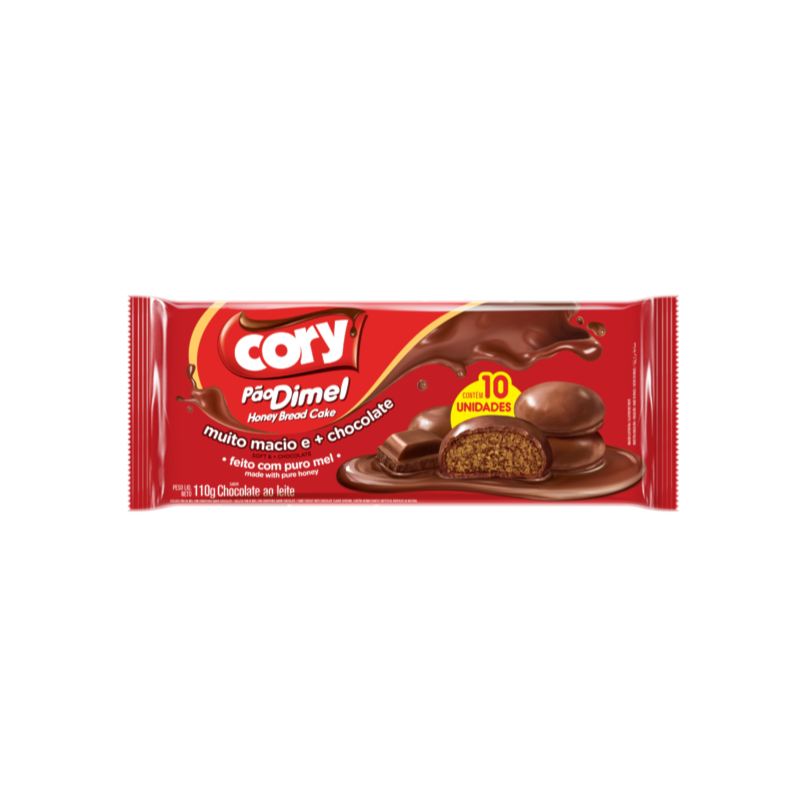PAO DE MEL CORY 110GR COB.CHOC *CP03 - Ferros Doces